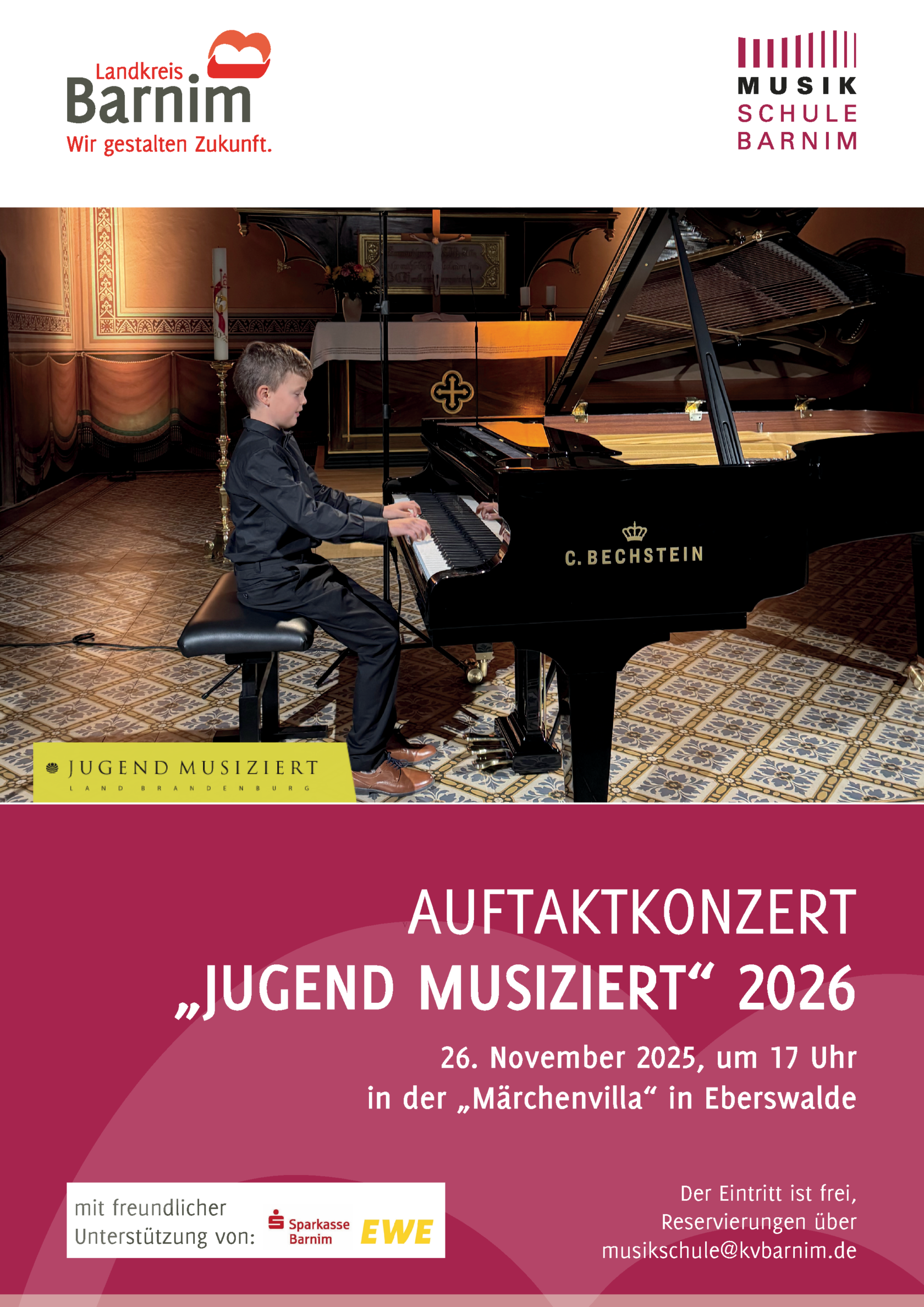Auftaktkonzert "Jugend musiziert" 2026 | Stadt Eberswalde